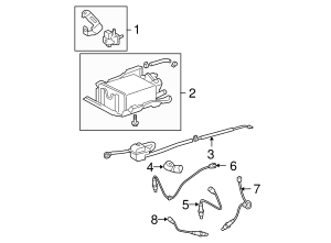 777400R010 - 2006-2012 Toyota EVAP Vapor Charcoal Canister Fuel Gas ...
