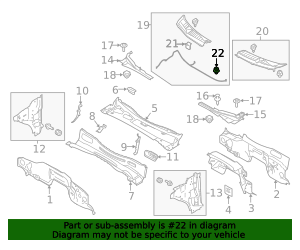 Genuine OEM Ford Part - Cowl Grille Retainer W708771-S300 | Genuine OEM ...