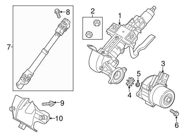 2017-2018 Mazda 3 Intermediate Shaft BAKM-32-AB0A | QuirkParts