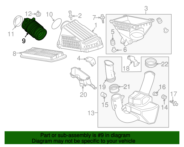 2005-2008 Acura RL Air Flow Tube 17228-RJA-A01 | Acura Parts World