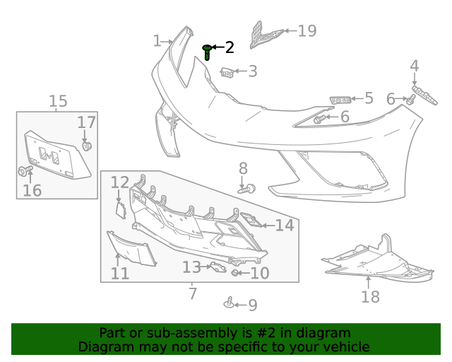 2016-2024 GM Door Window Frame Applique Bolt 11547281 GM ...
