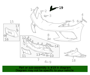 84657780 - Bumper Cover Emblem, Front [Carbon Flash] 2020-2025 ...