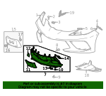 2020-2025 Chevrolet Corvette Carbon Flash Front Bumper Lower Fascia ...