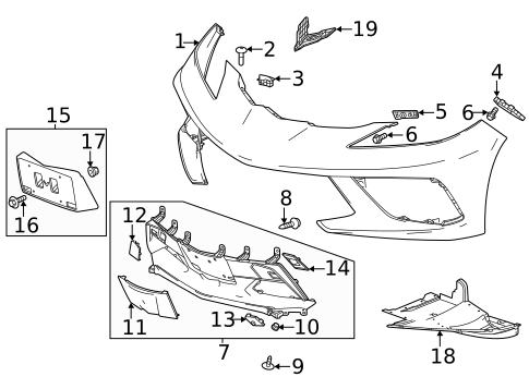Bumper & Components - Front for 2023 Chevrolet Corvette | OEM Parts Online