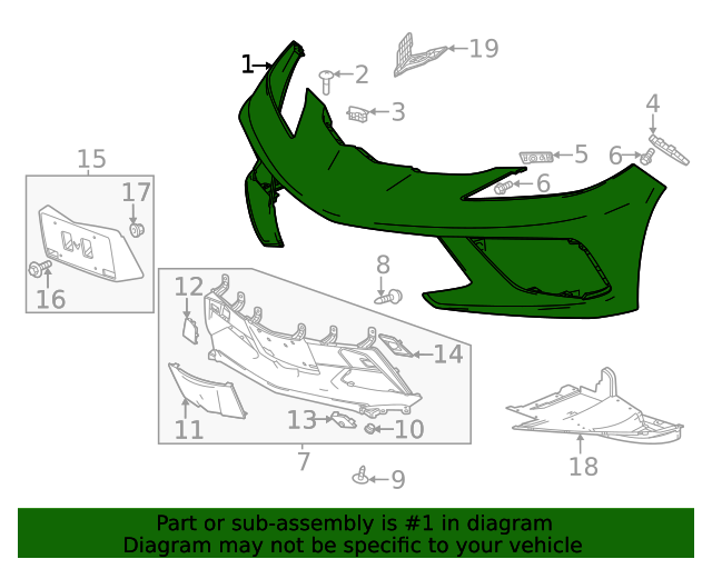2020-2024 Chevrolet Corvette Generic Gray Front Bumper Upper Fascia ...