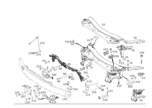 Front Stiffening and Radiator Support for 2022 Mercedes-Benz E 53 AMG ...
