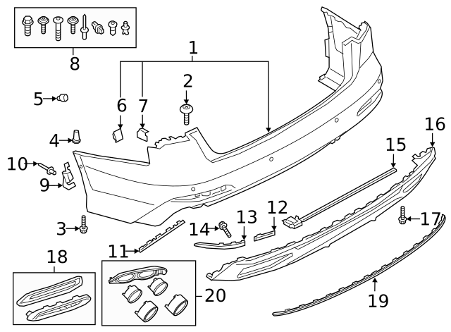 2019-2020 Audi A6 Quattro Bumper Cover 4K0-807-065-B-GRU | Audi USA Parts