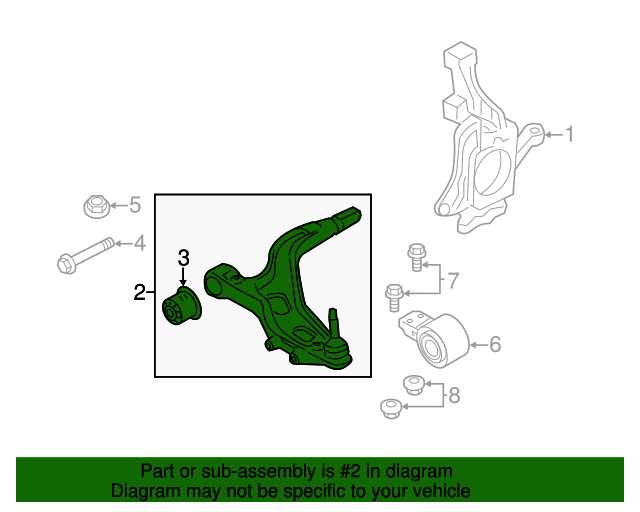 Genuine OEM Ford Part - Lower Control Arm GB5Z-3079-H | Genuine OEM ...