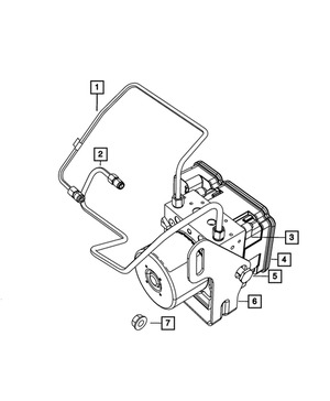 2014 Mopar Master Cylinder To Hcu Tube Assembly, Brake 68225162AB ...