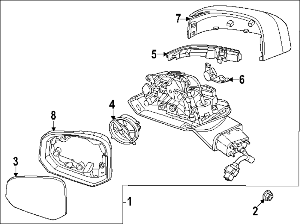 2024-2025 Hyundai Santa Fe Mirror Assembly 87610-R6010 | Retail ...
