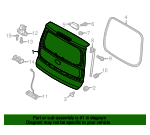 73700-B2000 - Lift Gate 2014-2019 Kia | Genuine Kia Parts