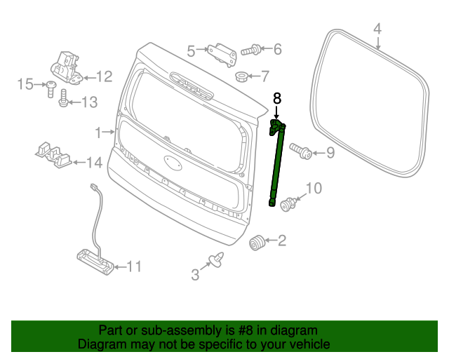 81780-B2000 - Lift Cylinder 2014-2019 Kia | Kia.Parts Store