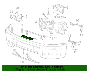 2015-2019 Chevrolet Front Bumper Filler Bracket 22978548 GM ...