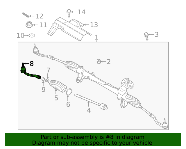 Genuine Outer Tie Rod for 2017-2023 Hyundai | Part# 56825-G8090 ...