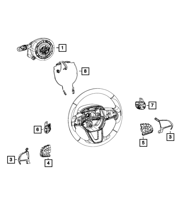 2016-2017 Mopar Steering Column Module 5VN53DX9AE | Mopar eStore