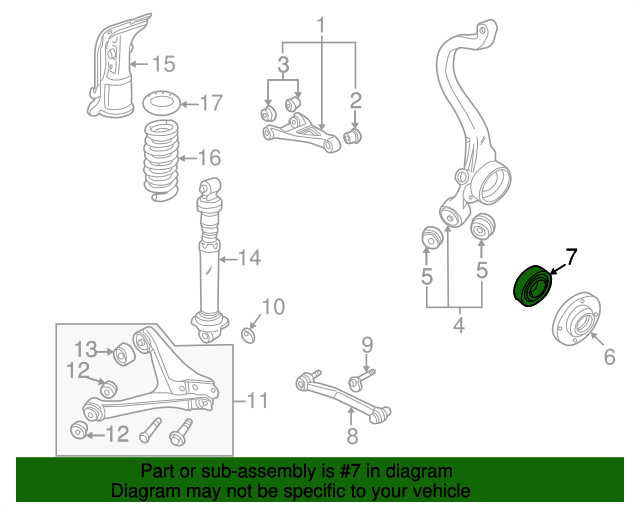 8D0-598-625-A - Bearing 1998-2002 Audi | Audi OEM Parts