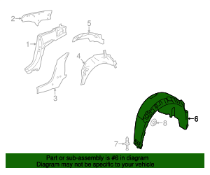 231-690-09-30 - Wheelhouse Liner - 2017-2020 Mercedes-Benz ...