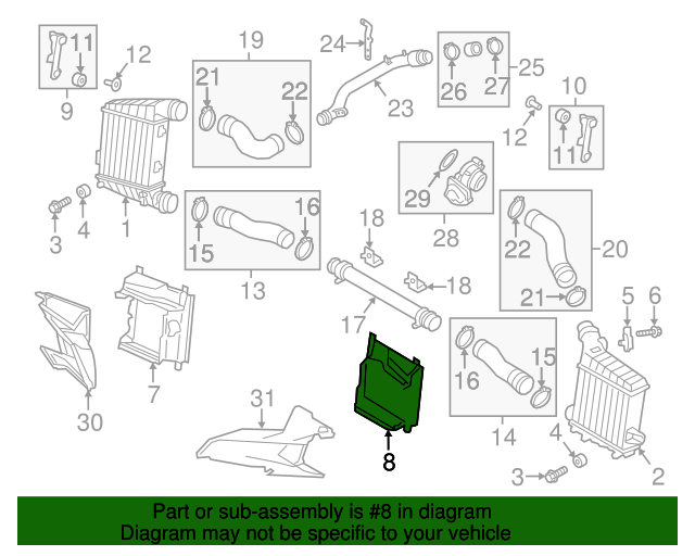 4H0-145-333-A - Front Bracket 2014-2016 Audi A8 Quattro | Audi OEM Parts