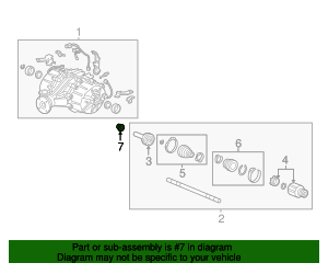 90305-SD4-003 - Nut Spindle (24MM) - 1988-2021 Honda | Honda Factory Parts