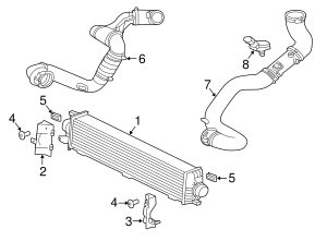 T2H6775 - Turbocharger Intercooler Pipe 2017 Jaguar XE ...