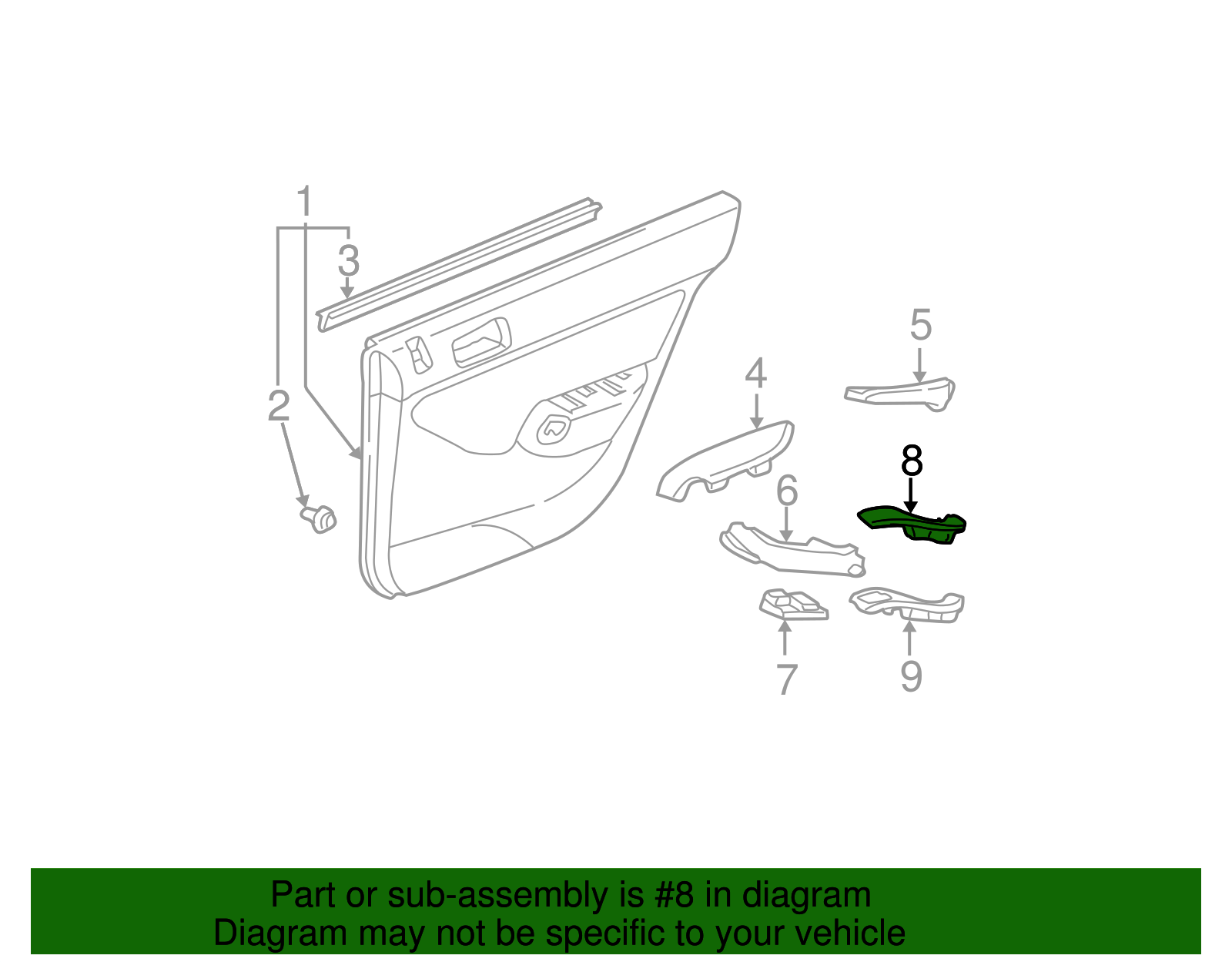83743-S5A-003ZE - 2003-2005 Honda Civic - Panel R Rear Door Regulator ...