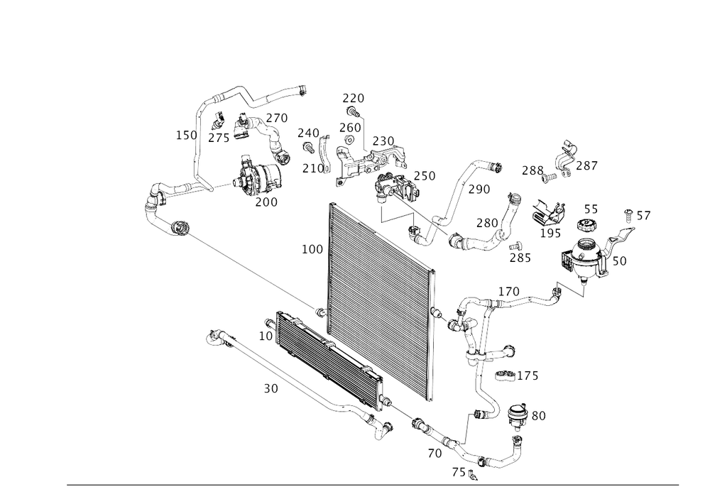099-500-35-00 - Coolant Radiator 1994-2026 Mercedes-Benz | Mercedes ...
