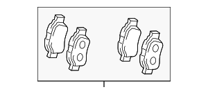 Genuine Toyota Brake Pads Rear part# 04466-0E010 for 2011-2020 Toyota ...