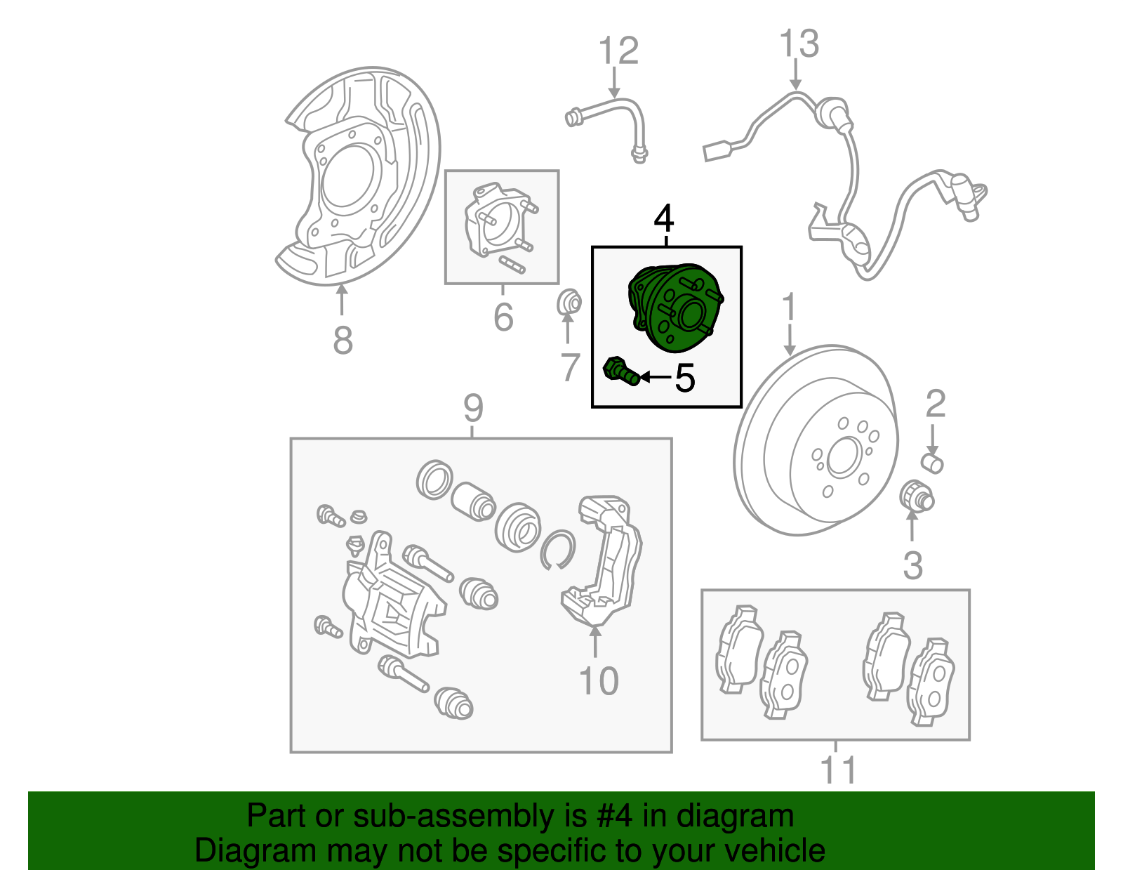 2011-2020 Toyota Sienna Hub & Bearing 42410-08020 | OEM Parts Online