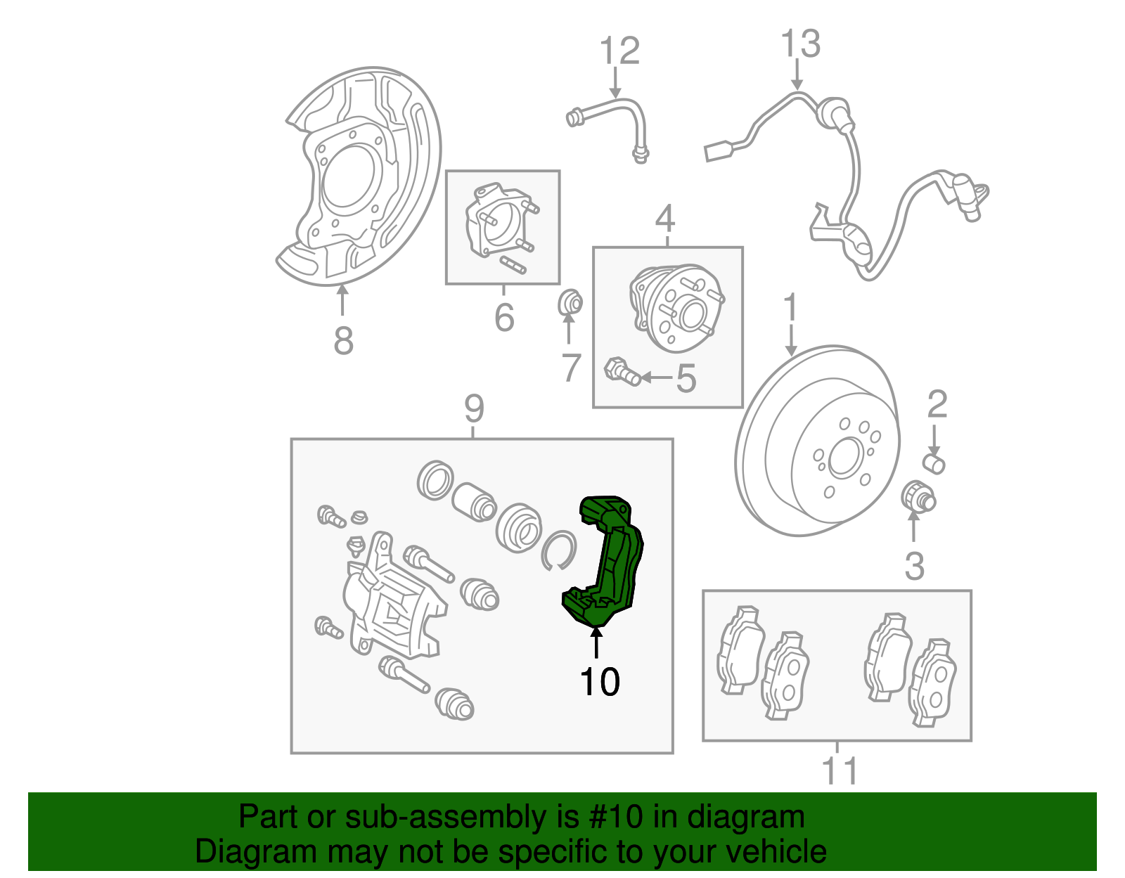 2012-2020 Toyota Support Bracket 47821-0E021 | Toyota Parts Center