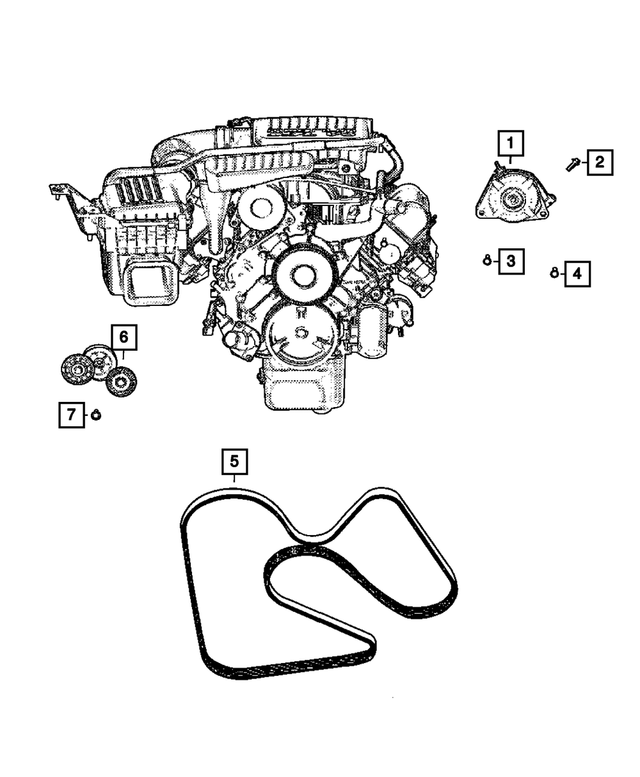 2002-2012 Mopar Belt Tensioner 53030958AG | Mopar eStore
