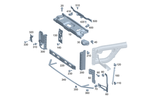 Front Reinforcement and Radiator Support for 2026 Mercedes-Benz G550 ...