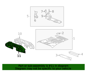 84733671 - Driver Side Rear End Panel Reinforcement 2021 Buick Envision ...