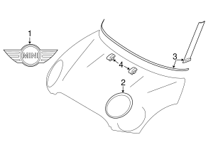 2019-2024 Mini Cooper Countryman Emblem 51-14-9-447-807 | Mini Parts Direct