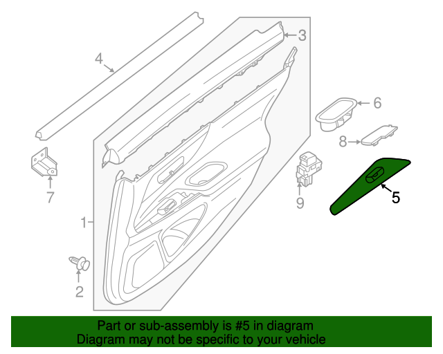 82960-3TA0A - Switch Bezel 2013-2018 Nissan Altima | Nissan Parts ...