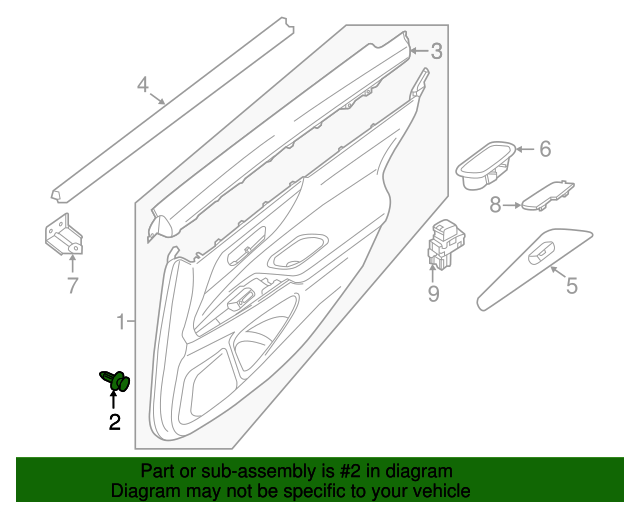2007-2021 Nissan Door Trim Panel Clip 01553-30001 | Nissan Parts Plus