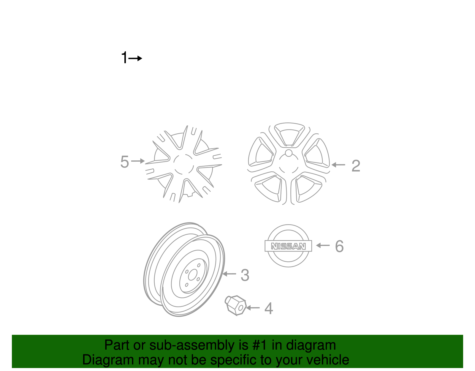 2007-2012 Nissan Altima Wheel, Steel 40300-JA007 | Bill Kay Nissan Parts