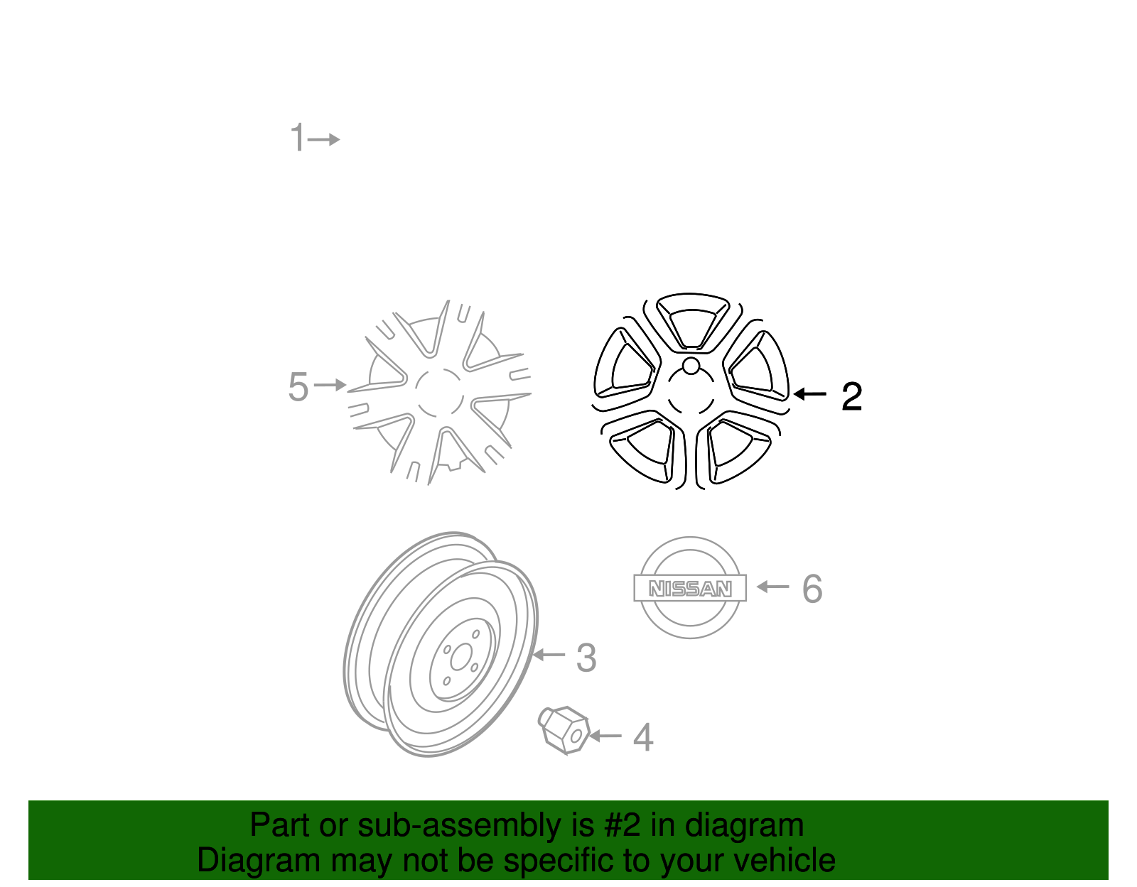 2007-2009 Nissan Altima Wheel, Alloy 40300-JA200 | Temecula Nissan Parts