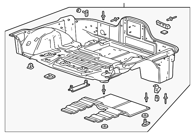 2017-2018 Chevrolet Corvette Rear Floor Panel 84021624 | GMPartsDirect.com