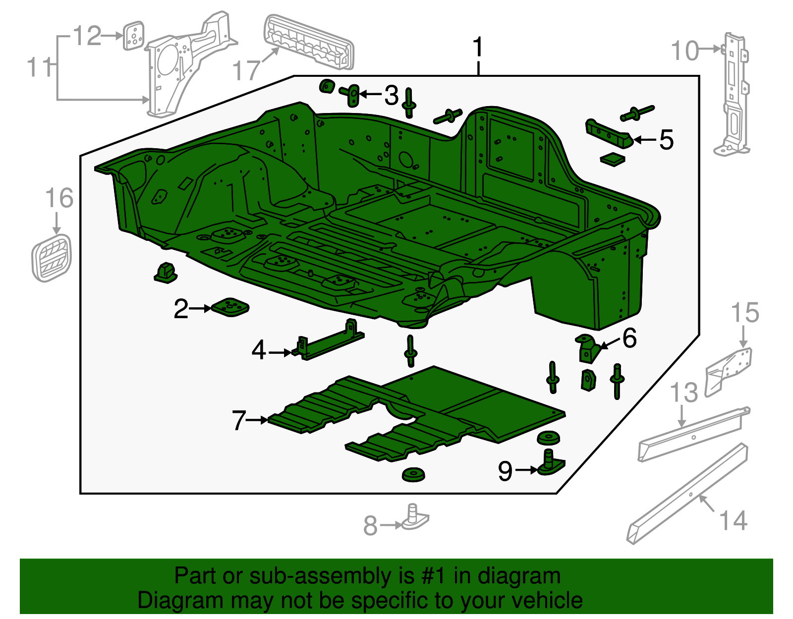 2019 Chevrolet Corvette Rear Floor Panel 84407745 | OEM Parts Online