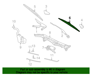 2002-2008 BMW Wiper Blade 61610442837 | OEM Parts Online
