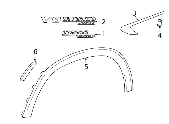 213-880-08-05-64-7C45 - Fender Flare 2021-2023 Mercedes-Benz E 450 ...