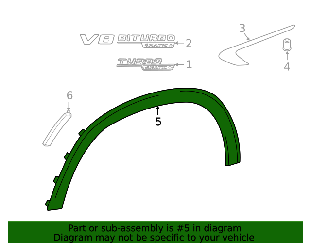 213-880-08-05-64-7C45 - Fender Flare 2021-2023 Mercedes-Benz E 450 ...