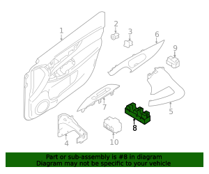 2017-2022 Nissan Rogue Sport Window Switch 25401-6MA0D | My Nissan Part