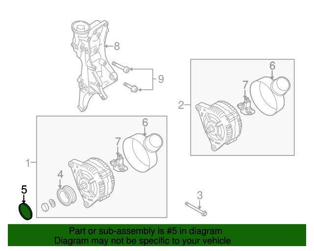 2009-2012 Audi Alternator Pulley Cap 06H-145-291 | Audi USA Parts