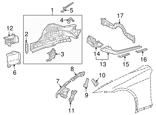2018-2024 Lexus Apron Assembly 53702-11010 | OEM Parts Online