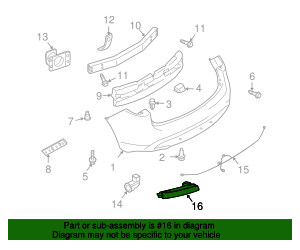 26565-5C000 - Reflector Panel 2009-2017 Infiniti | AutoNationParts.com
