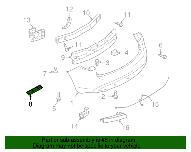 85226-1CA0A - Bumper Cover Bracket 2009-2017 Infiniti | AutoNation Parts