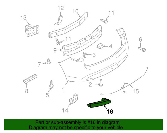 26565-5C000 - Reflector Panel 2009-2017 Infiniti | AutoNationParts.com