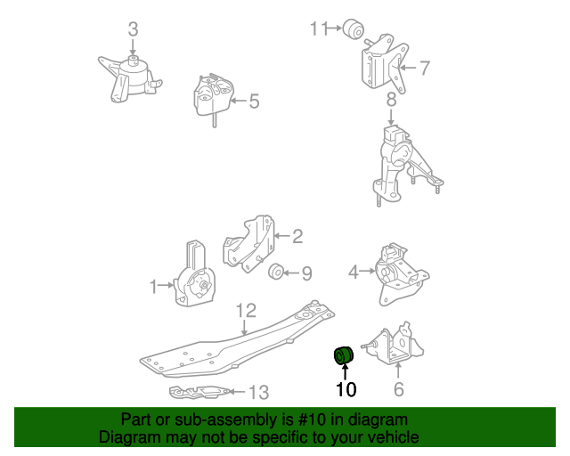 2005-2010 Scion tC Damper 12351-28060 | Toyota Parts Center