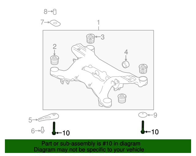 Genuine Mount Bolt for 2013-2023 Land Rover | Land Rover Part# LR051047 ...